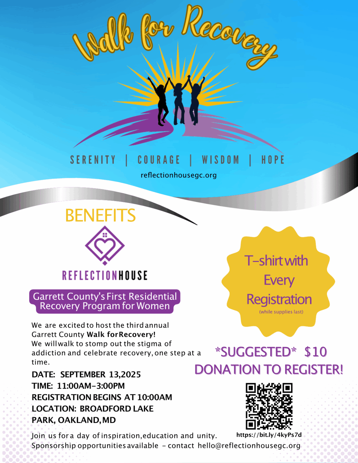 Sign Up: 3rd Annual Walk for Recovery! Reflection House